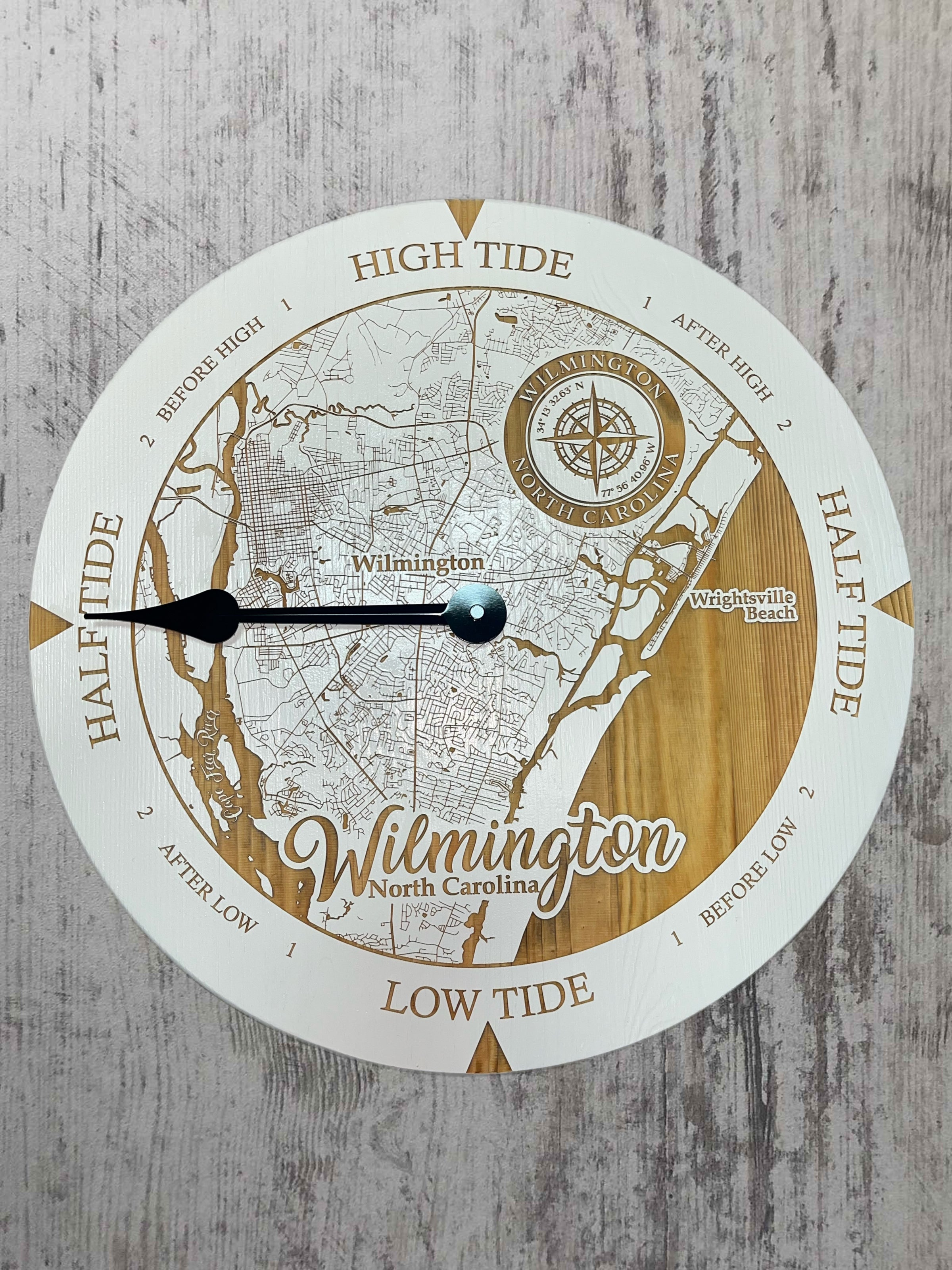 Custom Engraved Tide Clocks For Any Area on the East Coast